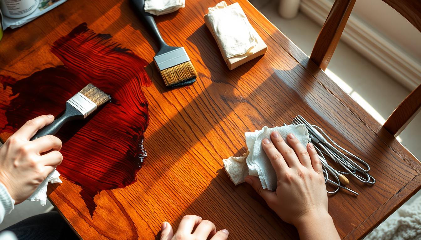 How To Use Gel Stain- Desk and Chair Makeover